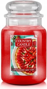 Strawberry Mint Tart Country Candle velká vonná svíčka se dvěma knoty