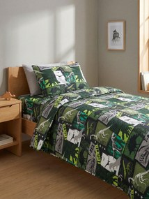 Sinsay - Quilted bedspread with dinosaur motif - vícebarevná