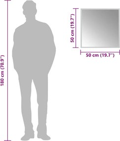 Koupelnové zrcadlo s LED osvětlením 50x50 cm 151758