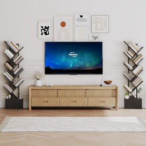 Designová knihovna Marelo 135 cm černá