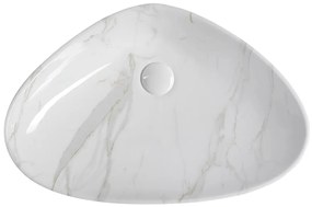 Sapho Sapho, DALMA keramické umyvadlo na desku 58,5x39 cm, carrara, MM217