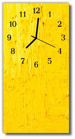 Skleněné hodiny vertikální Umění Abstrakce grafika žlutá
