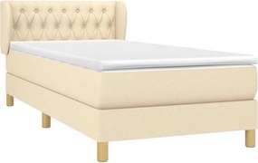 Box spring postel s matrací krémová 100 x 200 cm textil 3127026