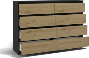 FALCO Komoda Malvína M8 120 antracit/dub artisan