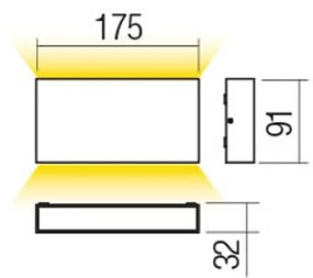 Redo 90382 nástěnné LED svítidlo Kamal tmavě šedé, 12W, 3000K, 17,5cm