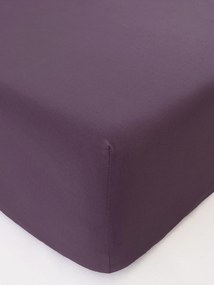MK Lůžkoviny Jersey prostěradlo s elastanem Deluxe 160 × 200 cm – ametystová