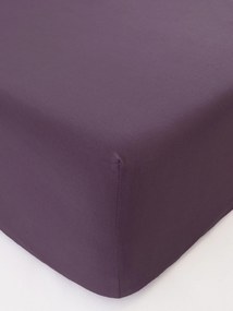 MK Lůžkoviny Jersey prostěradlo s elastanem Deluxe 220 × 200 cm – ametystová