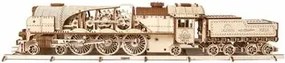 Ugears 3D dřevěné mechanické puzzle V-Express parní lokomotiva 4-6-2 s