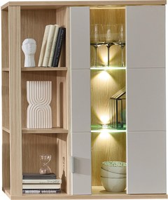XXXLutz ZÁVĚSNÁ VITRÍNA, barvy dubu, kašmírová, 80/101/38 cm Stylife - Závěsné vitríny - 002737047209
