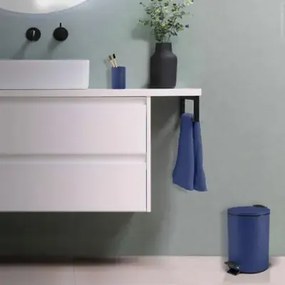 Spirella ADELAR pedálový odpadkový koš 3 L matná modrá / ocel