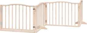 Zábrana pro psy s dvířky skládací 12 panelů 960 cm topol 3155612