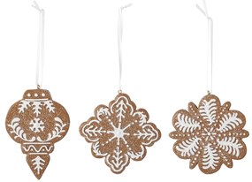 Vánoční odzoby Gingerbread I - set 3 ks Bloomingville