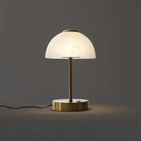 Designová stolní lampa zlatá s opálovým sklem vč. LED stmívatelná - Joya