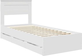 Rám postele se zásuvkou Bílá 100 x 200 cm Inženýrské dřevo 3409868