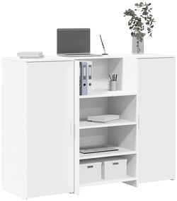 Recepční stůl bílý 135x50x103,5 cm kompozitní dřevo 3324187