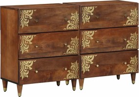 Servírovací skříň 2 ks 60 x 33 x 75 cm Masivní mangové dřevo 3310145