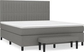 Box spring postel s matrací tmavě šedá 160x200 cm textil 3136766