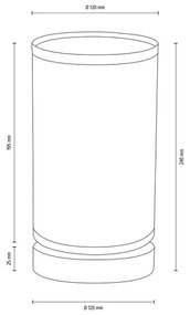 Spot-Light DO70881174 - Stolní lampa FIRE 1xE27/25W/230V dub/bílá