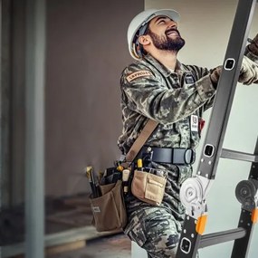 Víceúčelový skládací žebřík 7 v 1 4 kroky 4,7 m s lešením