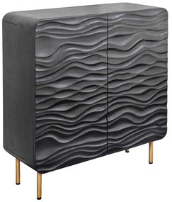 Designová vysoká komoda Gavrilla 120 cm černé mango