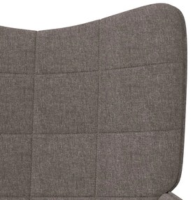 vidaXL Marketos Relaxační křeslo taupe textil