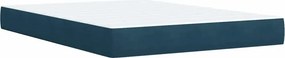 Box spring postel s matrací modrá 160 x 200 cm samet 3290964