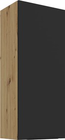 ARIA ac | horní skříňka 45 G-108 1F policová | 45 cm | EXTRA VYSOKÁ | ANTI FINGERPRINT povrch | artisan/černá