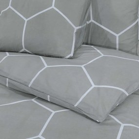 Sada ložního prádla šedá 240 x 220 cm bavlna 136449
