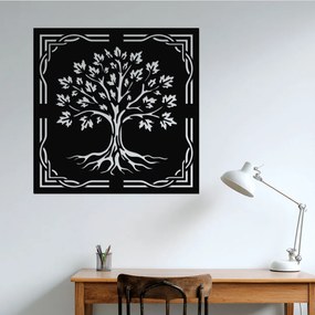 dřevo života Dřevěný strom PŘEDKŮ Zvolte rozměr (cm): 95x95, Zvolte barvu dekoru: Černá