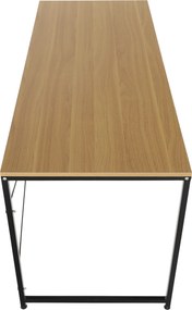 Psací stůl, dub / černá, 150x60 cm, MELLORA