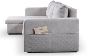 Casarredo - Komfort nábytek Rohová sedací souprava BASTIA rozkládací s úložným prostorem, Asti 2, světle šedá