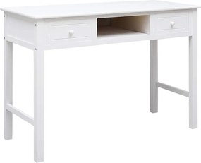 Psací stůl bílý 108 x 45 x 76 cm masivní pavlovnie 338537