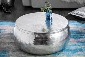 Konferenční stolek s úložným prostorem Orient Storage stříbrný 70cm