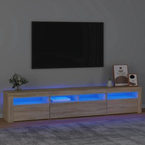 vidaXL TV skříňka s LED osvětlením dub sonoma 210 x 35 x 40 cm
