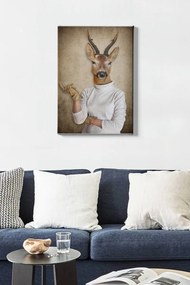 Obraz na plátně Deer portrait 50x70 cm
