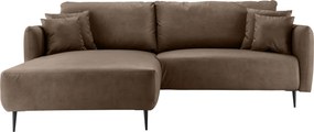 XXXLutz ROHOVÁ SEDAČKA, textil, hnědá Livetastic - Sedací soupravy - 002310012373