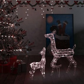 329789 vidaXL Vánoční dekorace akrylová sobí rodinka 160 LED diod teplá bílá