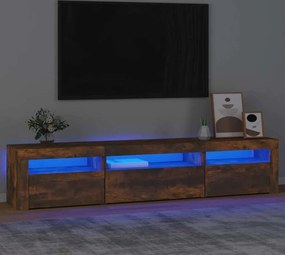 vidaXL TV skříňka s LED osvětlením 195x35x40 cm [3152740] Barva: hnědý dub