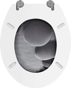 WC sedátka s víky 2 ks MDF kameny 275910