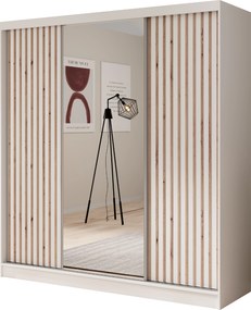 ADRK Furniture Šatní skříň s zrcadlem Ida 200 ADRK-SW-IDA-W-200