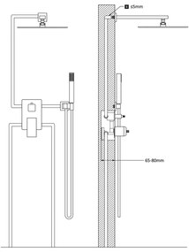 vidaXL Marketos Sprchový systém nerezová ocel 201 stříbrná