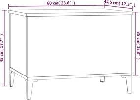 vidaXL Konferenční stolek 60x44,5x45 cm kompozitní dřevo [819578] Barva: Černá