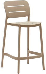 OnaDnes -20% Béžová plastová zahradní barová židle Kave Home Morella 65 cm