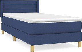 Box spring postel s matrací modrá 100 x 200 cm textil 3130335