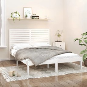 vidaXL Rám postele masivní dřevo 120 x 200 cm [3104607] Barva: Bílá