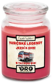 Svíčka Hasičské legendy – Tatra 815 (Vůně svíčky: Višně v čokoládě)