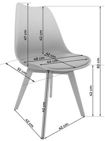 Plastová jídelní židle EMMA šedá