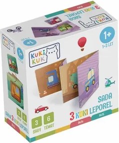 KukiKuk 80059 - Sada 3 KUKI leporel Auta / od 12 měsíců