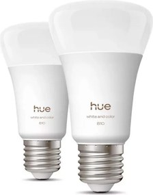 Philips Hue White and Color Ambiance - Chytrá LED žárovka E27, 810 lm, 2 ks 929003853405