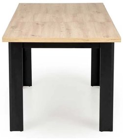 Jídelní stůl Aseado, dub artisan / černá